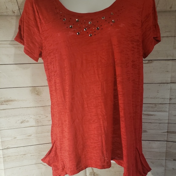 French Laundry | Tops | 2 For 5 French Laundry Red Embellished Top ...